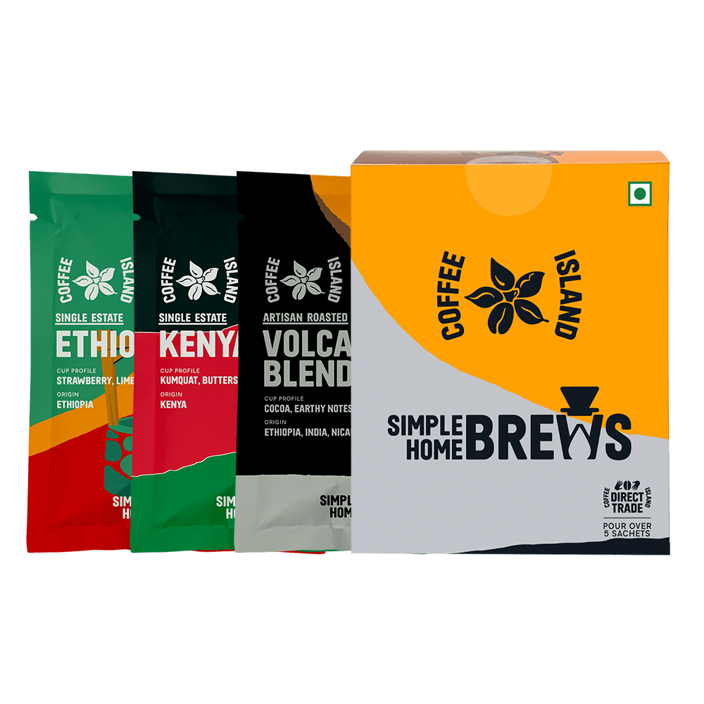 Pour Over Coffee Box – 5 Sachets | Coffee Island India